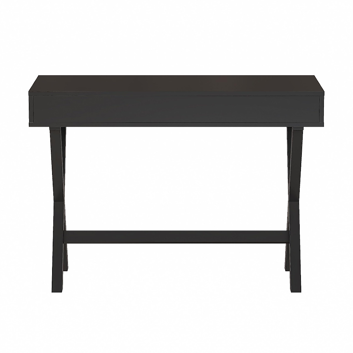 Flash Furniture Dolly Computer Desk - Black Writing Desk with Open Storage Compartments - 42" Long Home Office Desk Table for Bedroom