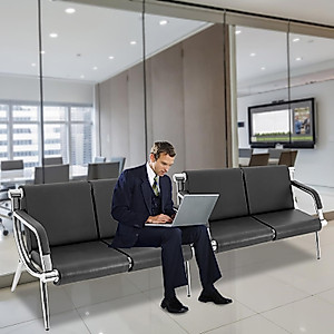 Rosyouth Waiting Room Chairs, 2 Seat Waiting Room Reception Bench, Waiting Room Reception Chair Bench, Reception Furniture for Hospital, Bank, Barber, Hall, Conference