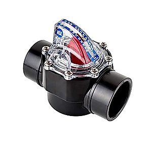 H2 Flow Controls FV-C Control FlowVis 2 x 2.5in. Complete Pool Flow Meter and Check Valve Black