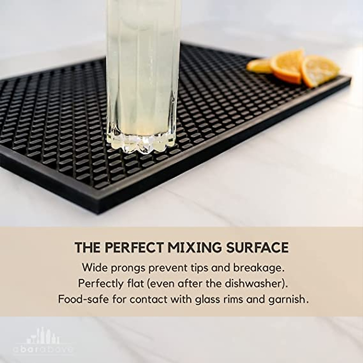 Premium A Bar Above Heavy Duty Bar Mat – Food-Safe Silicone Mat – Bar Mats for Countertop - Commercial Strength Bartender Accessories Dish Drying Mat for Kitchen Counter - Barista Accessories