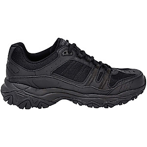 Skechers Men's After Burn Memory Fit - Strike Off Lace-Up Sneaker, Black/Black 13 XW US