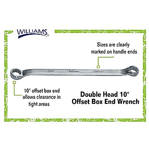 Williams 7725B Box Wrench 12 Point, 1/2 X 9/16-Inch