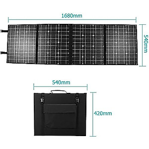 CAJUCA 150W Portable Solar Panel, 18V Foldable High Power Solar Charger, Photovoltaic Power Panel for Outdoor Camping RV Off Grid System
