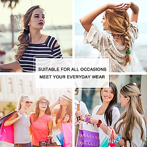 50 Satin Hair Scrunchies in Multiple Colors - Silk Accessories for Curly Hair, Teens and Girls - With Gift Bag