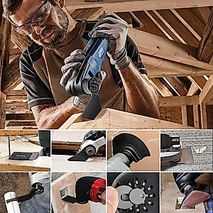 96 Pack Oscillating Saw Blades, CONNOO Oscillating Tool Blades with Sandpaper, Multitool Blades for Wood Metal Plastics Quick Release Multi Tool Blades Kits for Dewalt, Makita, Ryobi, Rockwell