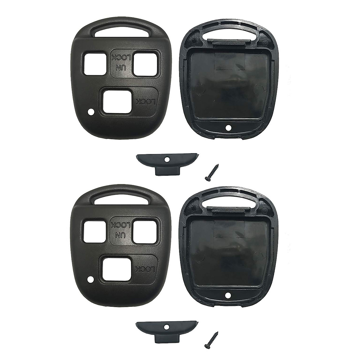 Replacement Keyless Entry Remote Control Key Fob Case fit for Lexus ES GS GX IS LS LX RX SC ES300 ES330 ES350 IS250 IS350 GX470 Key Fob Shell Cover 3 Buttons (Shell 2 Pack)