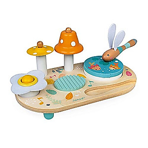Janod Pure Musical Table - Wooden Musical Instrument Set – Ages 1+ - J05164