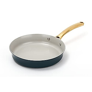 PHANTOM CHEF 8 Piece Luxe Cookware Set | Non-Stick Ceramic Coating | Oven & Dishwasher Safe | PFOA-Free | Aluminum Pots & Pans Set with Glass Lids | Induction Stovetop Compatible (Navy)