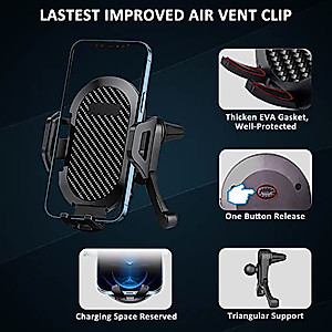 Qidoe Phone Mount for Car, Car Phone Holder Mount Universal Hands-Free 4 in 1 Cell Phone Holder for Car Dashboard/Air Vent/Desk/Windshield Car Phone Mount for All Smartphones Even with Thick Case