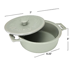 Creative Co-Op Brie Bakers with Lids & Wood Spreaders (Set of 2 Colors)