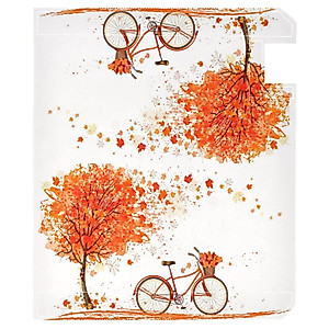 Vdsrup Maple Fall Autumn Mailbox Covers Magnetic Leaf Tree Bicycle Mailbox Cover Wraps Standard Size 18" X 20.7" Post Letter Box Cover Garden Decorations