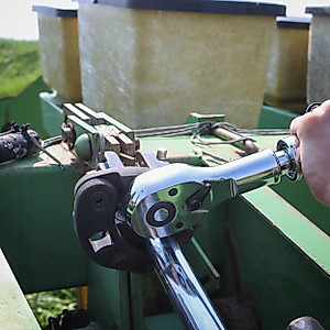 ABN Adjustable Gland Nut Wrench – 3/4in Drive Small Universal Hydraulic Cylinder Spanner Wrench, 2 to 6in Capacity