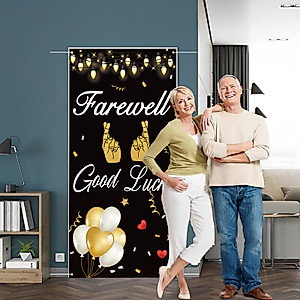 Labakita Farewell Good Luck Door Banner, Farewell Party Decorations, Going Away Party / Retirement / Graduation / Moving / Job Changing Party Decorations, Black