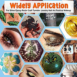 Champagne Ultra Fine Glitter Powder, 100g/3.52oz Extra Fine Epoxy Glitter Flakes Crafts Sequins 1/170'' 0.0059'' 0.15mm for Resin Arts Crafts, Body, Face, Nail, Tumblers Slime and Festival Decoration