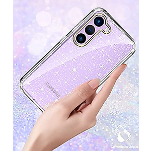 Hocase for Galaxy S23 Plus Case, (with 2 Screen Protectors + 1 Camera Protector) Shockproof Soft TPU+Hard Plastic Full Body Protective Case for Samsung Galaxy S23 Plus 5G (6.6") 2023 - Glitters