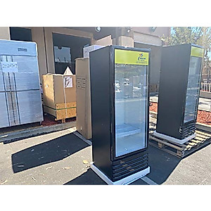 Commercial Refrigerator Glass 1-Door Merchandiser Display Cooler Case Fridge NSF Certified Display Cooler Case 64" Tall, 24" Width, 9.8 cuft, 280Liter, 110V, restaurant Kitchen LC-320A