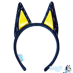 LUV HER Bluey Party Supplies - 4pc Animal Costume Ears Headband, Plush Soft Ears, Elastic Family Headbands for Halloween, Birthday, Play Day