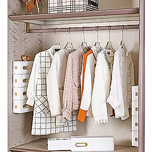 Frantlna 6 Cell Wall Mounted Sock and Underwear Drawer Organizer Wardrobe Storage Box Plastic Punch-free Multifunctional Self Adhesive Boxs (1pack)