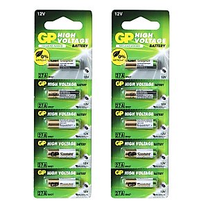 GP Alto Voltaje Batería 27 A MN27 A27 PK5 12 V [10 Pack]