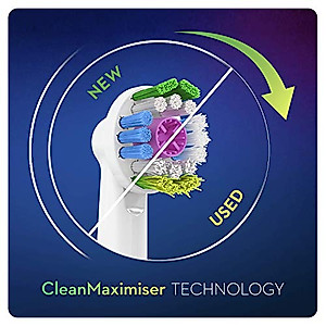 Oral-B Clean Maximiser Electric Toothbrush Heads, 3D White, Whitening Action, Pack of 3, Pack for Letterhole, White