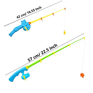 Trounistro 10 Pack Magnetic Fishing Toy Pole Magnet Fishing Rods Magnetic Fishing Game Fishing Poles for Boys and Girls