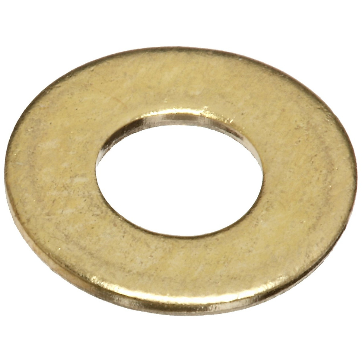 Small Parts Brass Flat Washer, Plain Finish, No. 6 Screw Size, 0.14" ID, 5/16" OD, 0.025" Thick (Pack of 100)