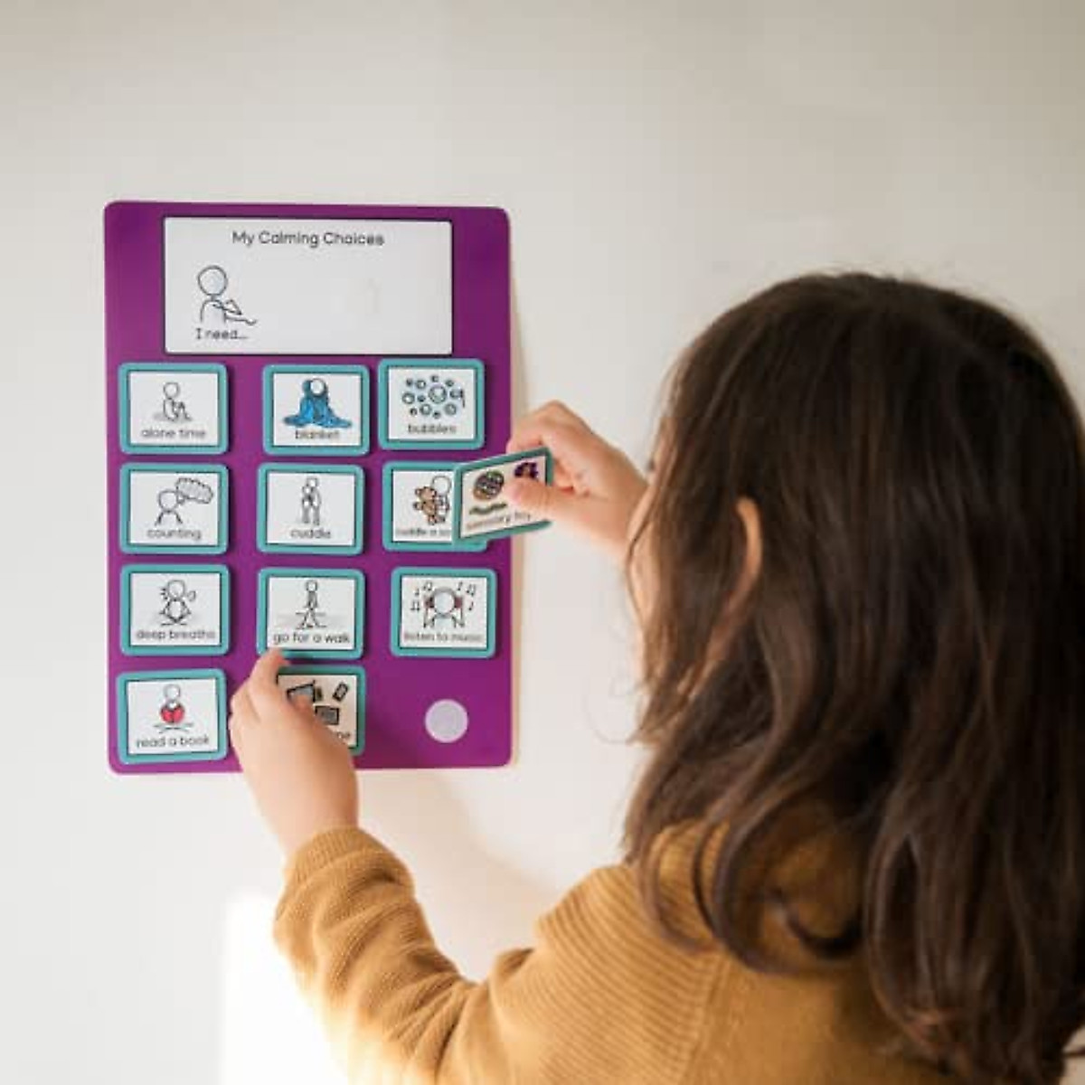 Calming Chart to reduce anxiety, support behaviour management and anger management, using visual aids, visual symbols, picture cards to support adhd, autism, aspergers