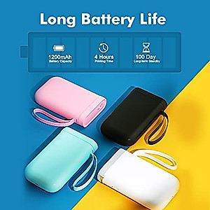 Label Maker Machine with Tape, Wireless Bluetooth Portable Mini Cute Sticker Handheld 0.6 Inch Label Printer, Compatible iOS&Android, for Home&Office (Green)