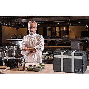 Insulated Food Delivery Bag - Professional Hot/Cold Thermal Carrier - Lightweight & Portable, For Catering, Restaurants, Delivery Drivers, Uber Eats, Grubhub, Postmates, etc..