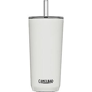 CamelBak Horizon Straw Tumbler, Insulated Stainless Steel, 20oz, White