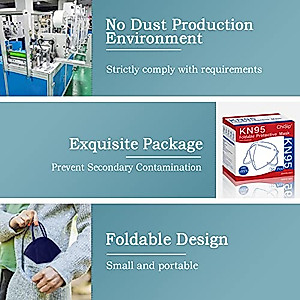 ChiSip KN95 Face Mask 20Pcs, 5 Layer Design Cup Dust Safety Masks, Breathable Protection Masks Against PM2.5 Dust Bulk for Adult, Men, Women, Indoor, Outdoor Use, Colorful