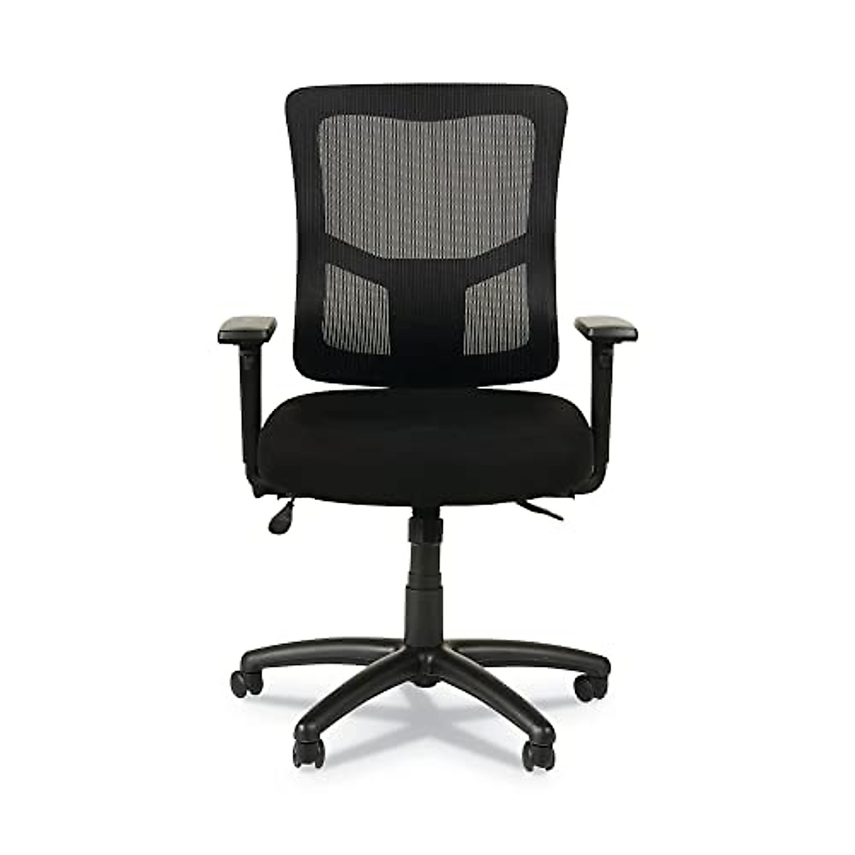 Alera Elusion II Series Mesh Mid-Back Synchro Seat Slide Chair, Supports Up to 275 lb, 17.51" to 21.06" Seat Height, Black