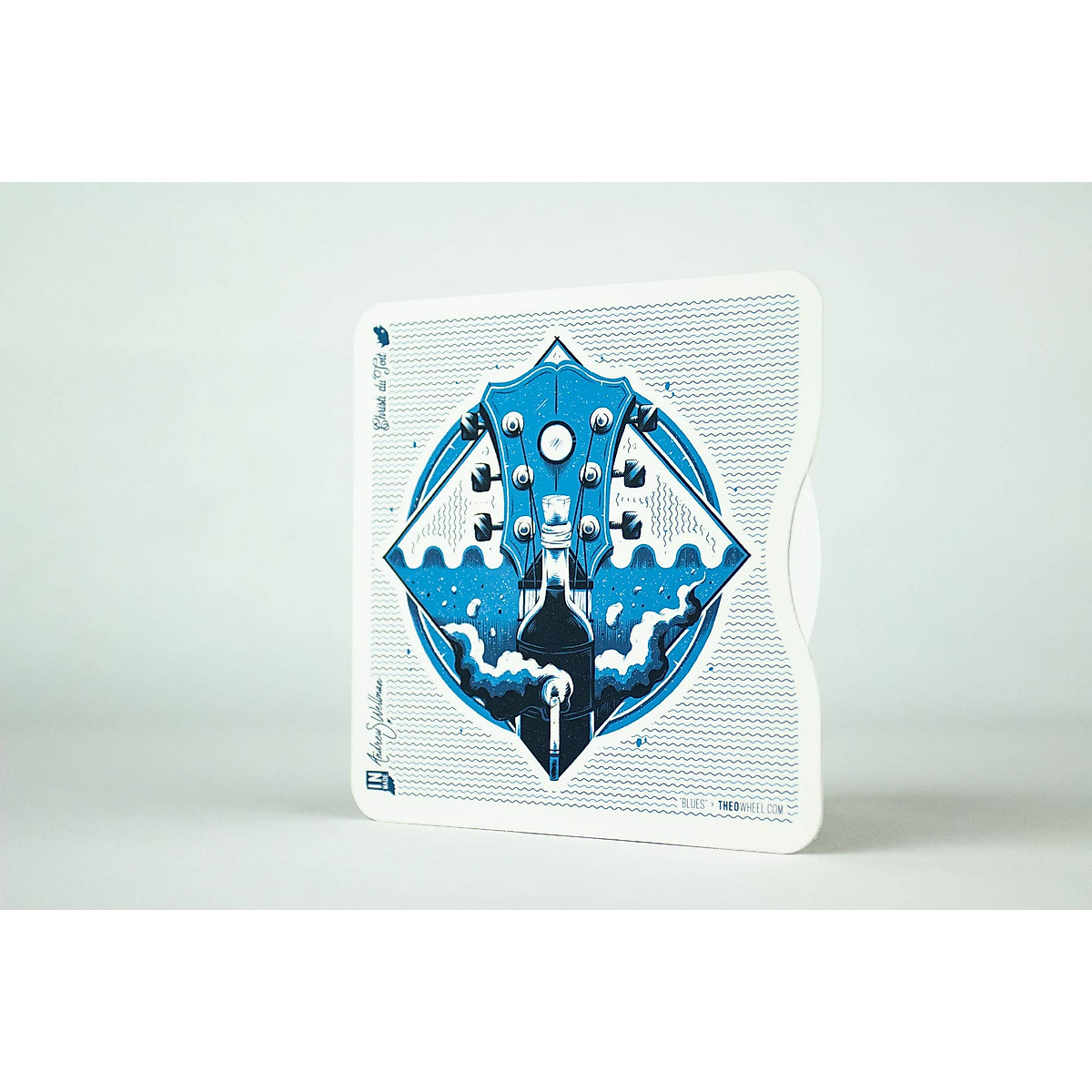 Theo Wheel - Music Theory Made Simple (Blue - Blues) - Circle of Fifths Educational Tool, Learn Major & Minor Chords for Guitar, Made In The USA - Version 2