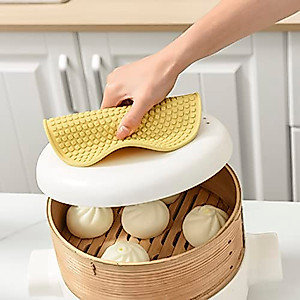 4PCS Silicone Trivet Mat, Heat Resistant Pot Holders, Multipurpose Non-Slip Kitchen Hot Pads for Countertops & Tables, Kitchen Trivets for Hot Dishes & Cookware, Hot Pot Holder for Pots & Pans