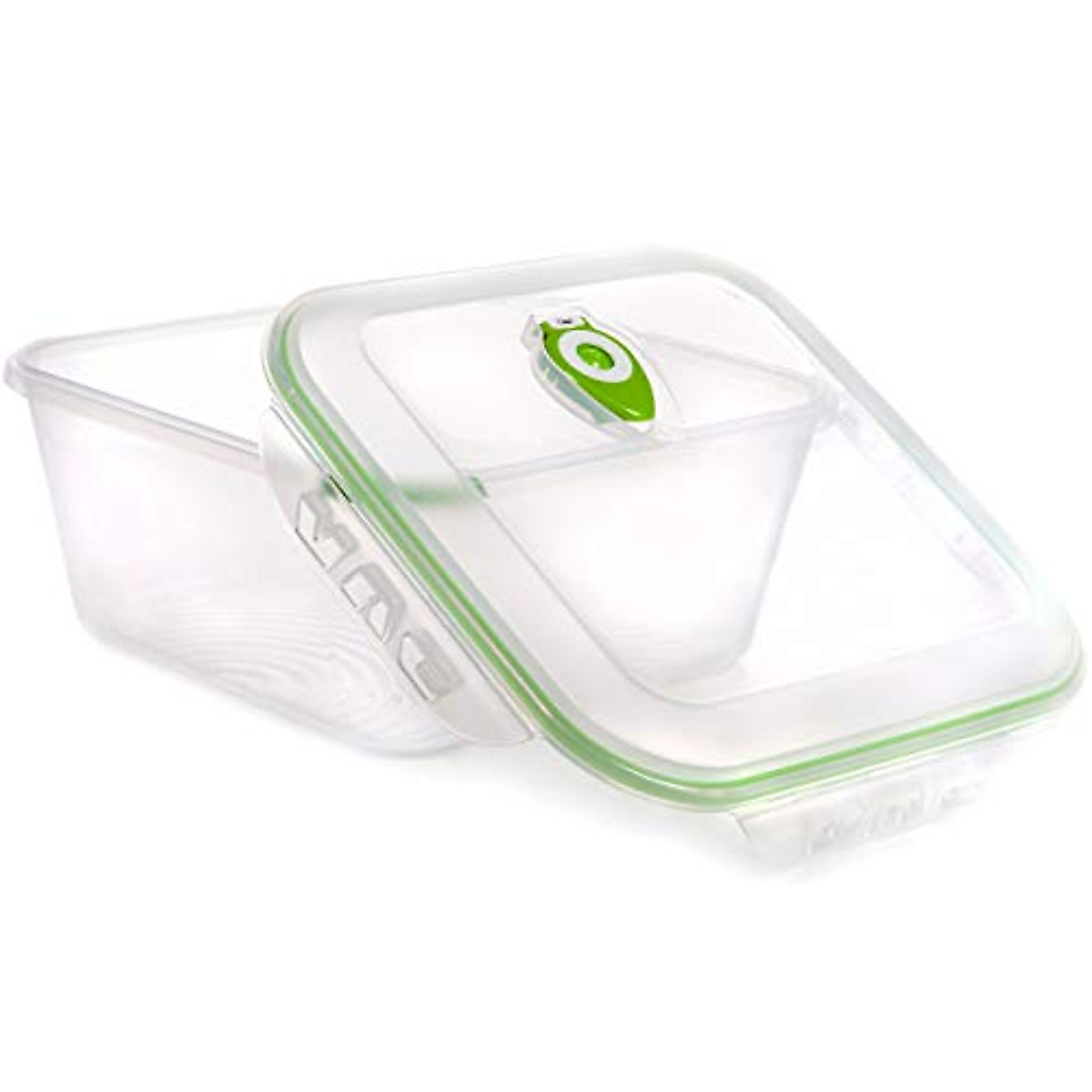 Ozeri INSTAVAC Green Earth Food Storage Container Set, BPA-Free 8-Piece Nesting Set with Vacuum Seal and Locking Lids