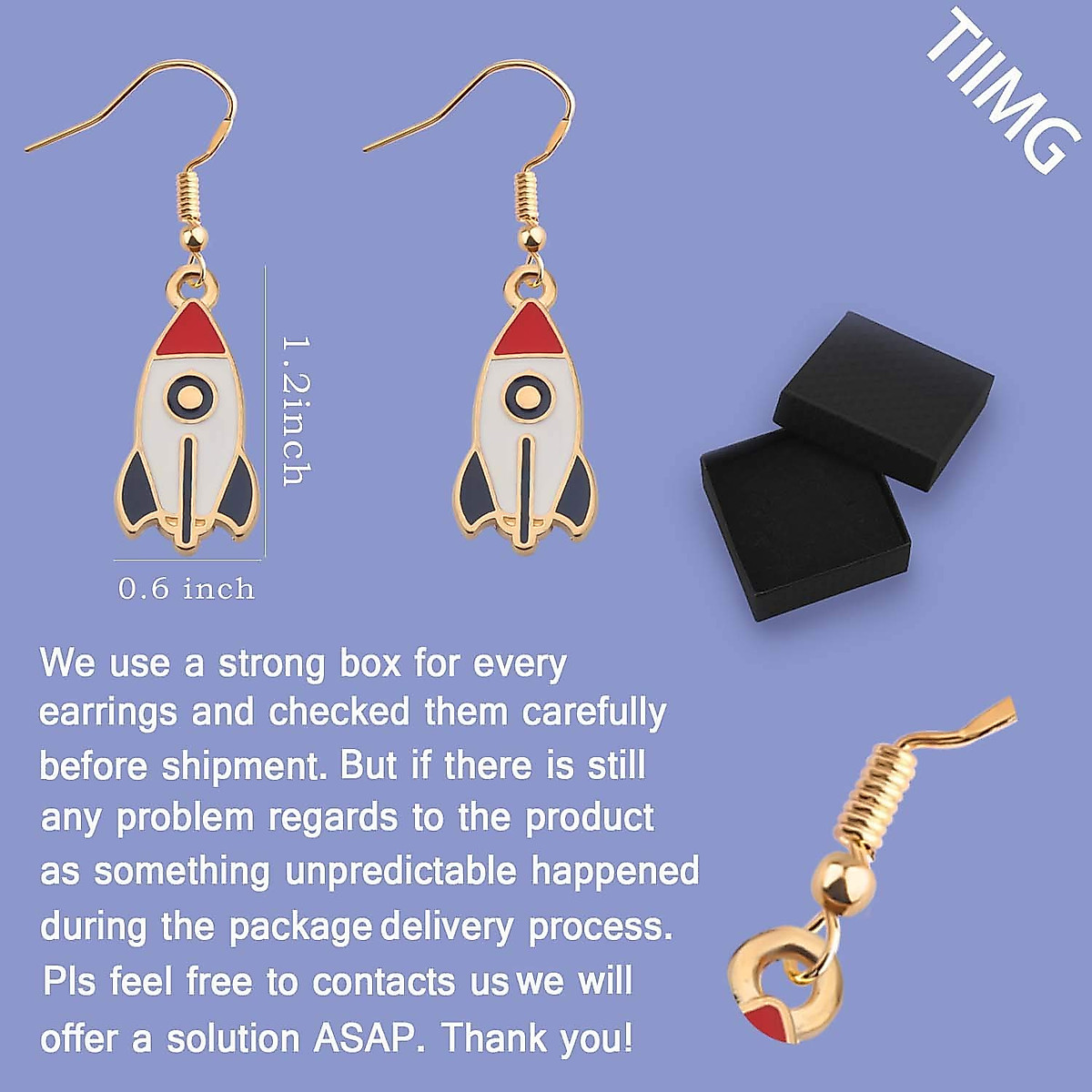 TIIMG ROCKET EARRINGS (rocket earring)