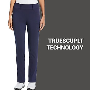 Callaway Women's Truesculpt Pull-On Tech Women’S Golf Pants, Stretch Fabric, Opti-Dri Technology, Eco-Friendly Ladies Performance Apparel (Sizes Xs-Xxl) , Caviar, Medium/32" Inseam