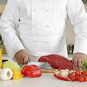 DDF iohEF Kitchen Knife, Chef's Knife In Stainless Steel Professional Cooking Knife, 7 Inch Antiseptic Non-slip Ultra Sharp Knife with Ergonomic Handle Ideal for Kitchen/Restaurant