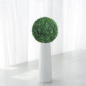 Lavora Zone 2 PCS 10 inch Artificial Hanging Plant Topiary Ball Faux Boxwood Faux Plants Decorative Balls for Indoor, Outdoor, Garden, Wedding, Balcony, Backyard and Home Decor