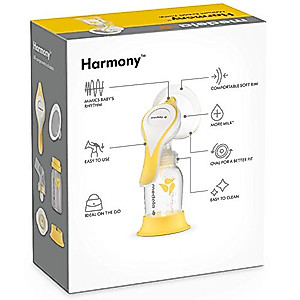 Medela Manual Breast Pump | Harmony Single Hand Breast Pump with Flex Breast Shields for More Comfort and Expressing More Milk