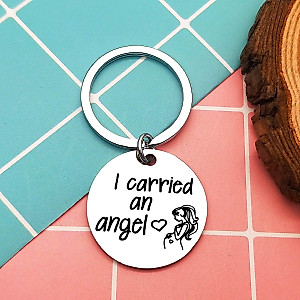 Mom Memorial Baby Gift Miscarriage Memorial Keychain I Carried An Angel Keychain Miscarriage Stillborn Infant Child Loss Memorial Gift Miscarriage Sympathy Gift Jewelry In Memory of Infant Child Gift