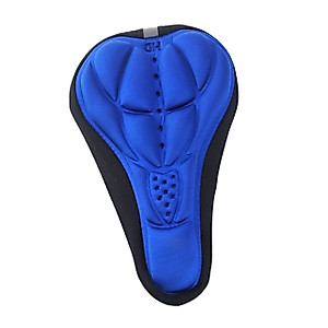KICHOUSE 3D Ergonomic Blue Memory Saddle Seat Cover Cushion Pad for Mountain Bikes Comfortable Cycling Seat Cover for Enhanced Riding Experience