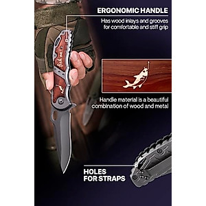 Personalized Gift for Men & Women - Customized Pocket Knife - Gifts for Dad Husband - Custom Engraved Knives - Gift Idea for Birthday Christmas Valentine's Day Anniversary - Present for Father Husband Stepdad 97010 PS