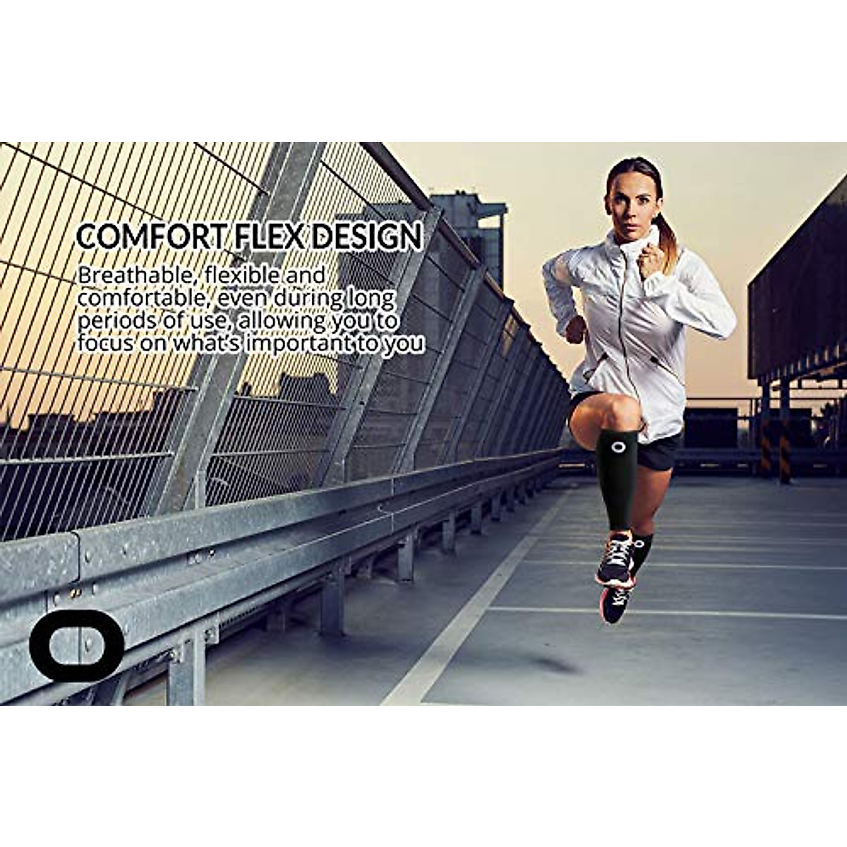 Crucial Compression Calf Sleeves for Men & Women (Pair) - Instant Shin Splint Support, Leg Cramps, Calf Pain Relief, Running, Circulation and Recovery Socks - Premium Compression Sleeve for Calves