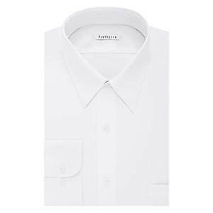 Van Heusen mens Big Fit Poplin Solid (Big and Tall) Dress Shirt, White, 18.5 Neck 34 -35 Sleeve XX-Large US