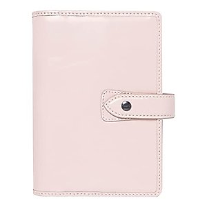Filofax Malden Organizer, Personal Size, Pink - Tactile, Full-Grain Buffalo Leather, Six Rings, with Cotton Cream Week-to-View Calendar Diary, Multilingual, 2024 (C022616-24)