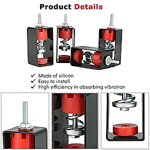 NATGAI Ceiling Spring Vibration Isolator Hangers for A/C Air Handler Bedroom Theater Studio, Anti Vibration, 110 Lb Capacity, 1.20" Deflection(4 Pack)