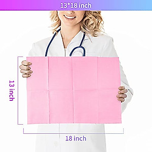 Dental Bib Disposable Pink Polyback Towel Waterproof Patient Bibs 3 Ply Tattoo Paper Napkins for Dental Clinic, Tattoo Piercing, Feeding - Soft and Fluid Resistant - 13&#039;&#039; x 18&quot;