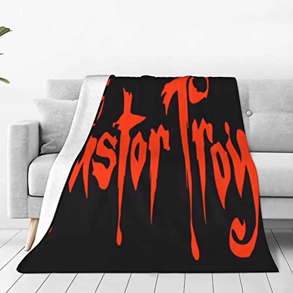 Flannel Blanket Pastor Troy Soft Lightweight Throw Blanket Warm Durable Sofa Couch Decor Beding 50"X40"