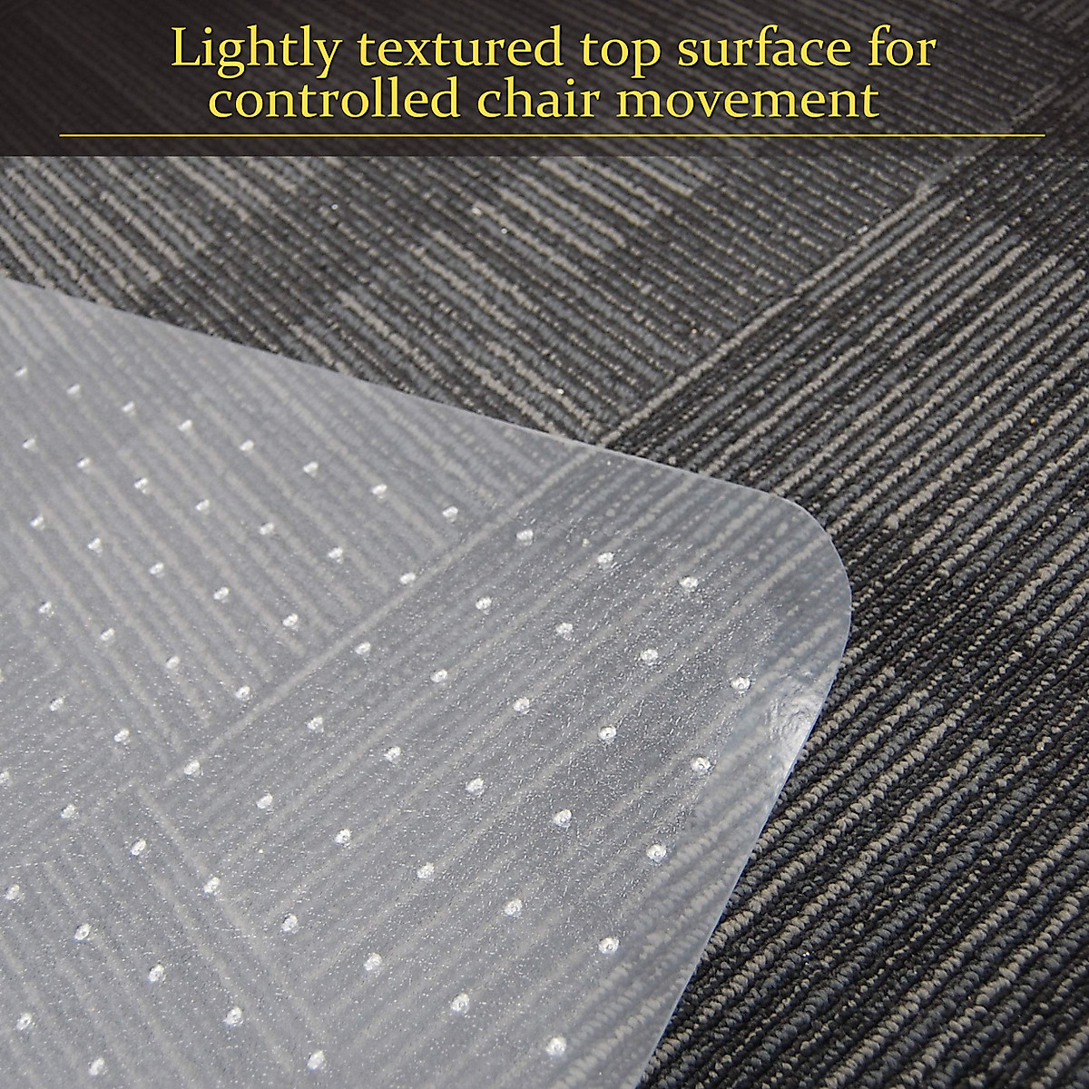 Sillamate 2 Pack 36'' x 48'' Office Chair Mat for Carpeted Floors, Flat Packed, Easy Lay Flat, Heavy Duty Floor Mat,Eco-Friendly Series Studded Carpet Desk Chair Mats